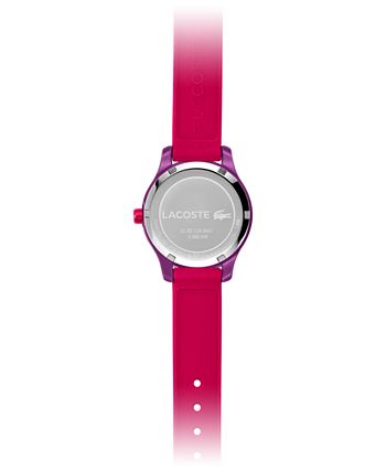 Lacoste Kids 12.12 Pink Silicone Strap Watch 32mm - Macy's