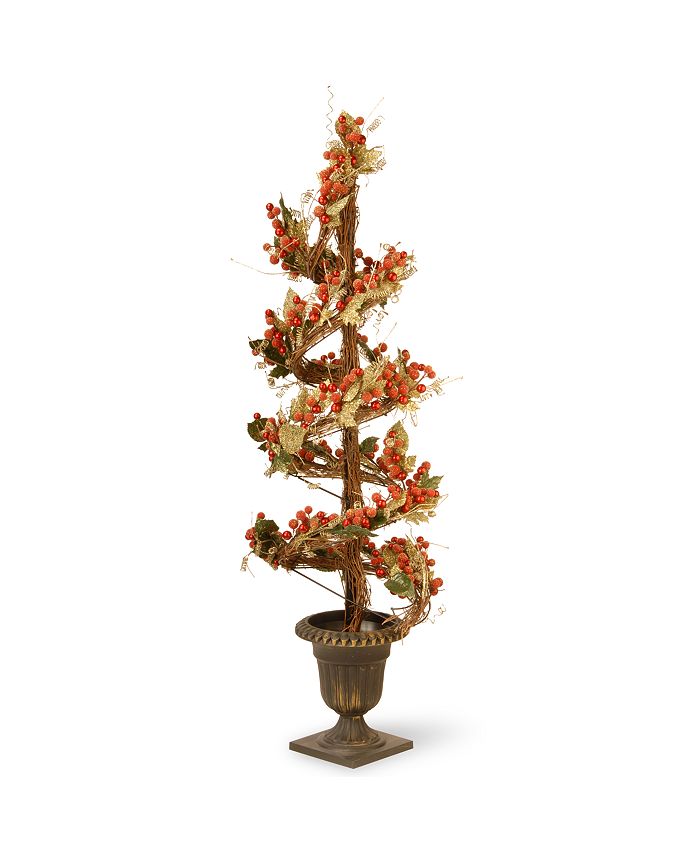 National Tree Company 48" Berry/Leaf Vine Topiary - Macy's