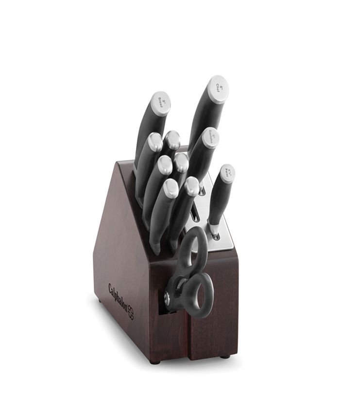 Calphalon Contemporary 12-Pc. Space-Saving Self-Sharpening Cutlery Set ...