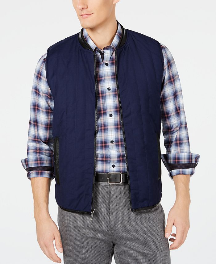 Ryan Seacrest Distinction Men's Quilted Vest, Created for Macy's - Macy's