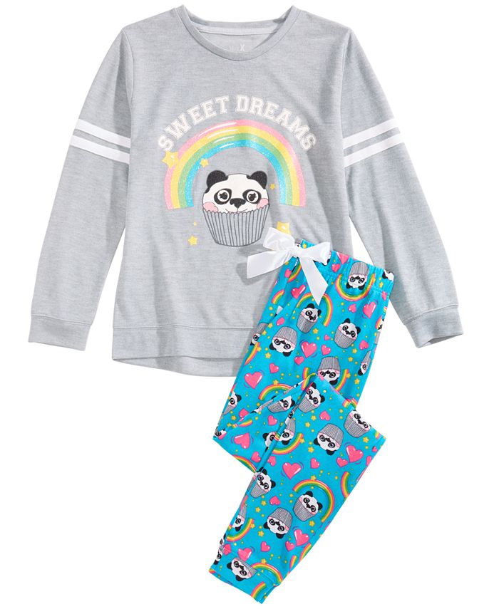 Max & Olivia Big Girls 2-Pc. Sweet Dreams Pajama Set - Macy's