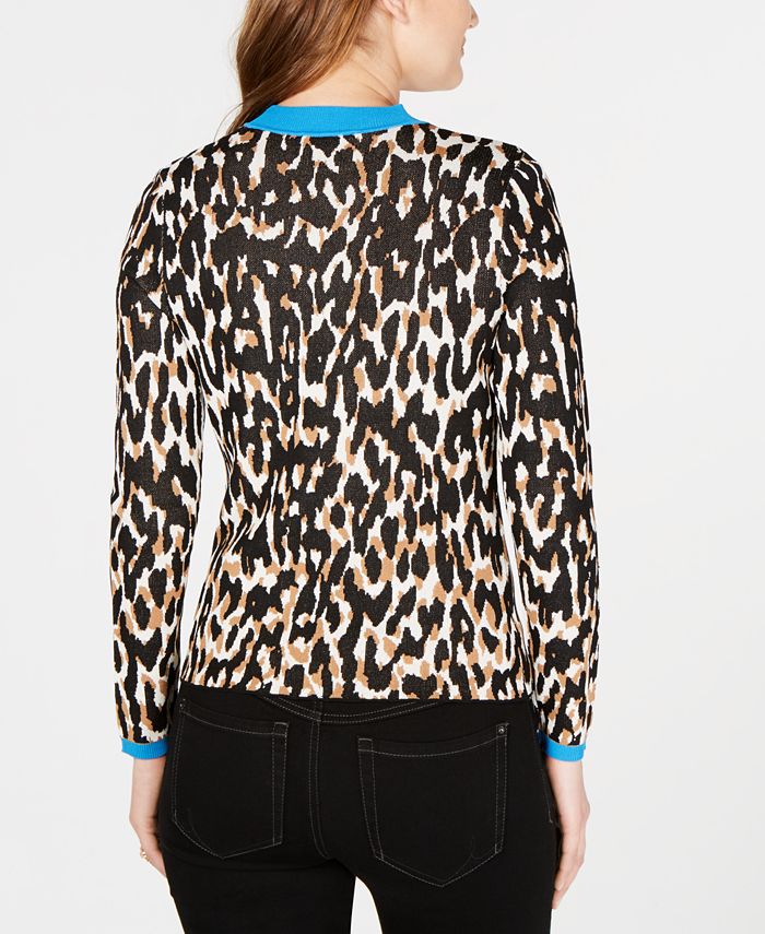 INC International Concepts I.N.C. Animal-Print Sweater, Created by Macy ...