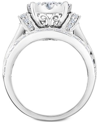 Macy's TruMiracle™ Diamond (1-3/4 ct. t.w.) & Sapphire (1 ct. t.w ...