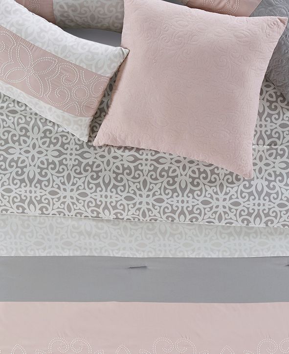 VCNY Home Cordelia 8-Pc. Embroidered King Comforter Set & Reviews - Bed ...
