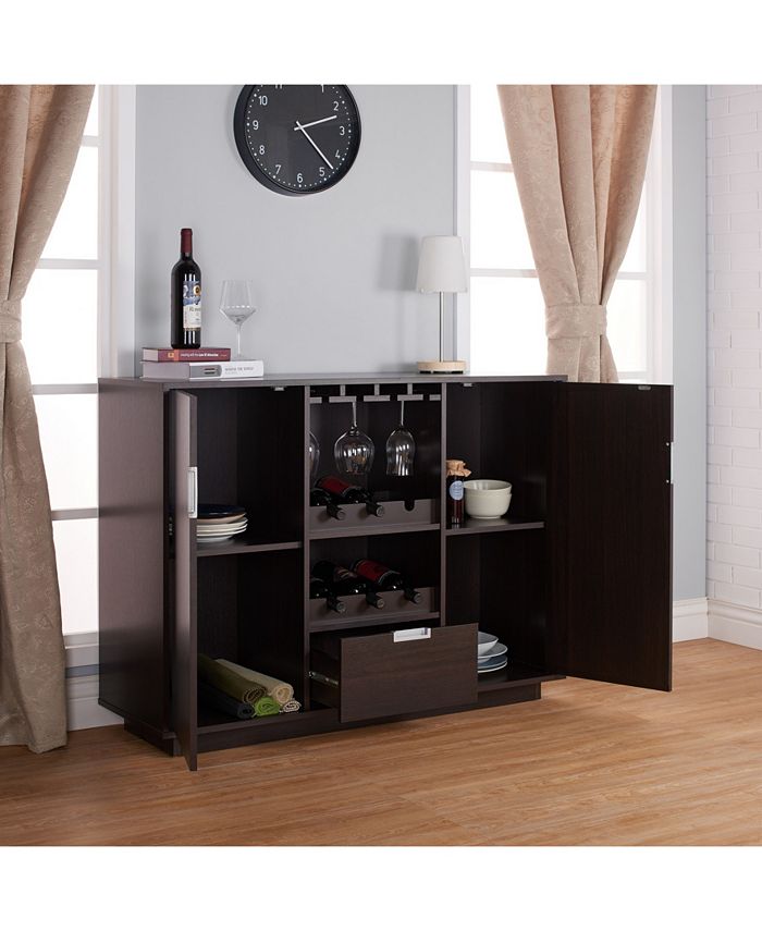 Furniture of America Porter Modern Wine Rack Buffet - Macy's