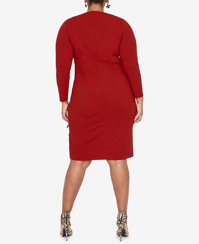 RACHEL Rachel Roy Plus Size Side-Tie Sheath Dress - Macy's