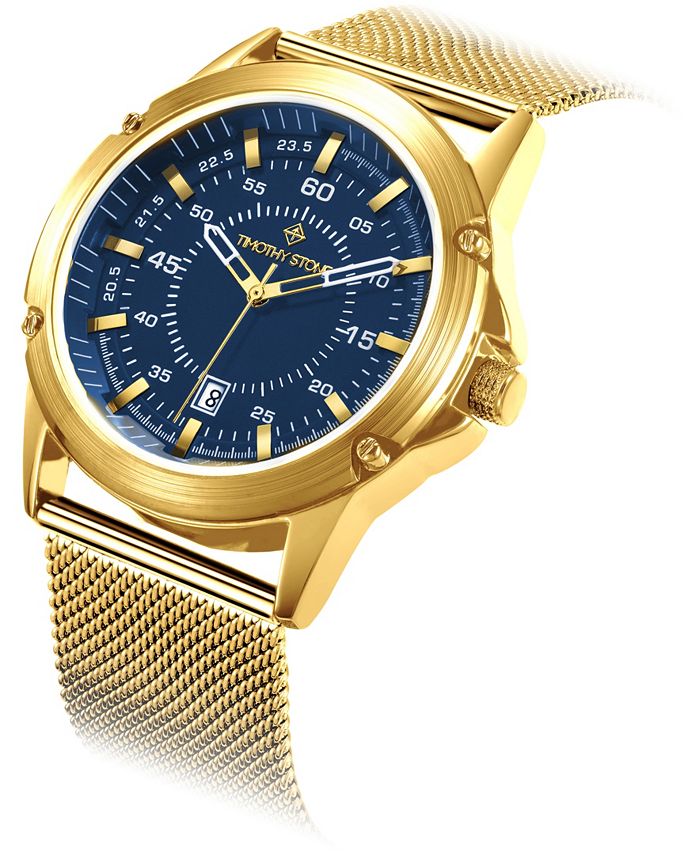 Timothy Stone Men's'Norse' Quartz Stainless Steel Mesh Bracelet Watch ...