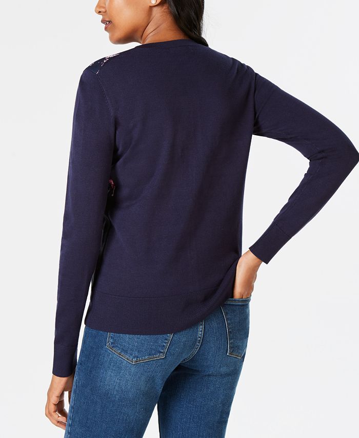 Charter Club Floral-Print Cardigan, Created for Macy's - Macy's