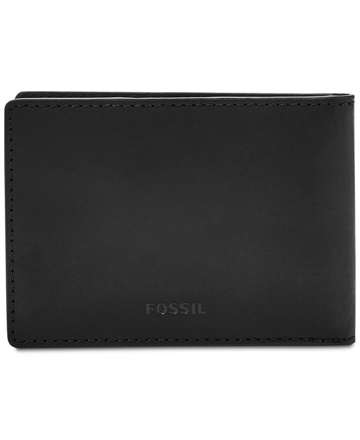 Fossil Men's Nev Leather Money-Clip Wallet - Macy's