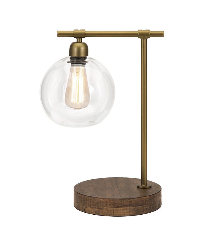 IMAX Amplitude Glass and Wood Table Lamp - Macy's