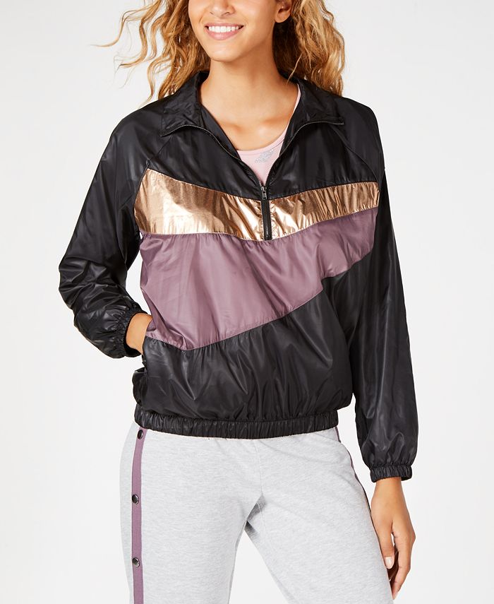 Material Girl Juniors' Colorblocked Windbreaker, Created for Macy's ...