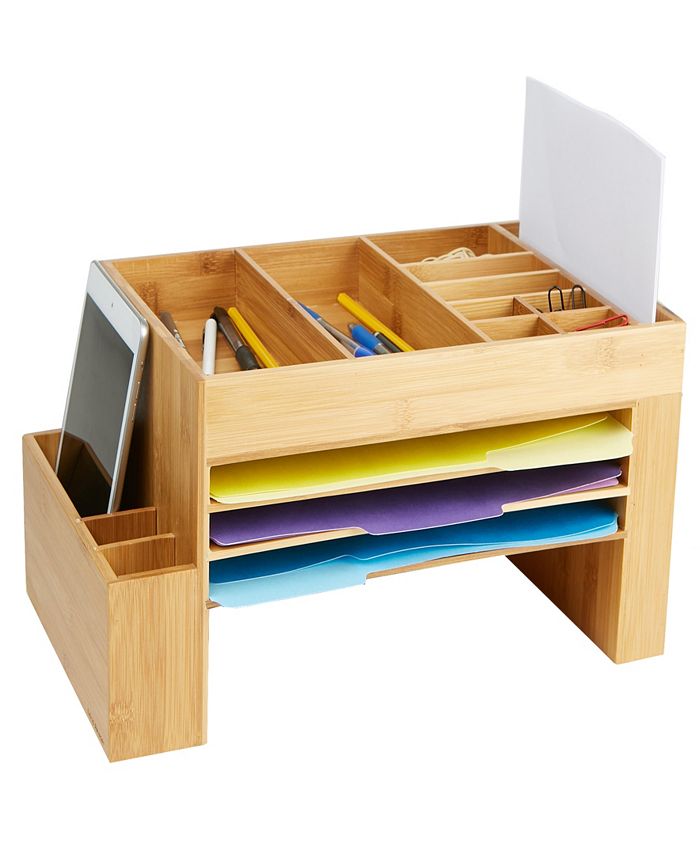 Mind Reader Bamboo Desk File Organizer, Brown - Macy's