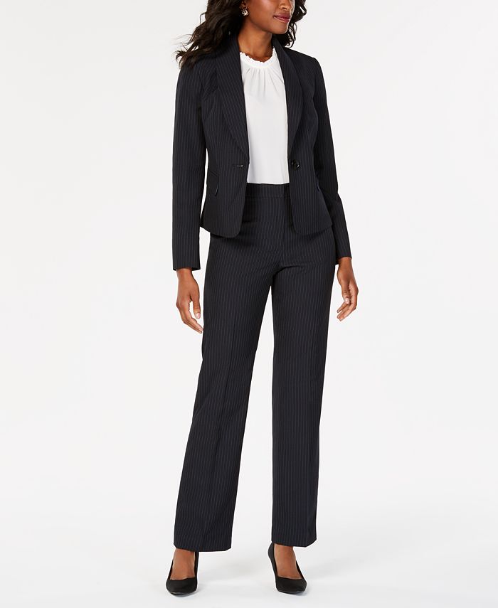 Le Suit Shawl-Collar Pantsuit - Macy's