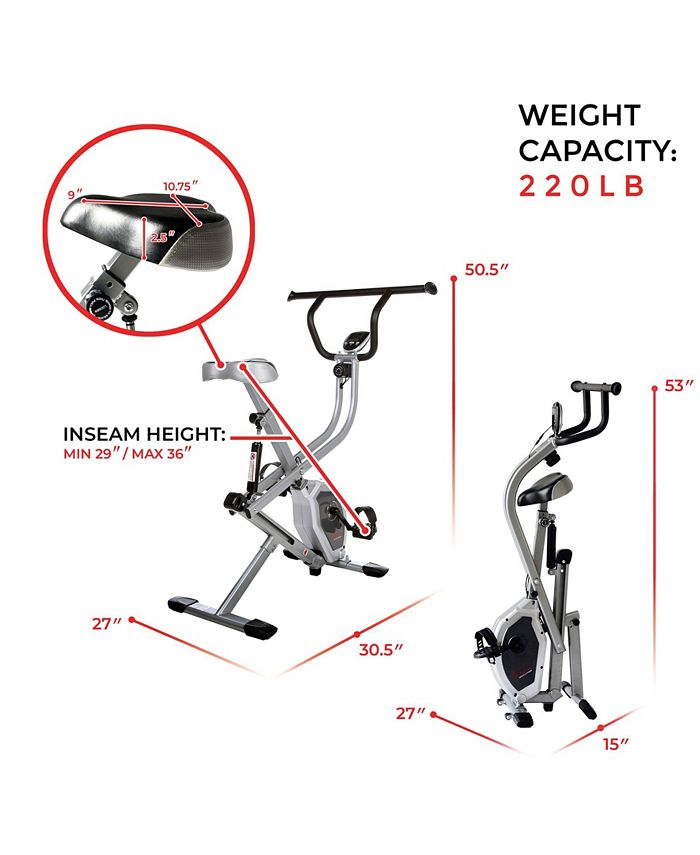 Sunny Health & Fitness SF-B2620 2-in-1 Folding Rowing Machine Upright ...