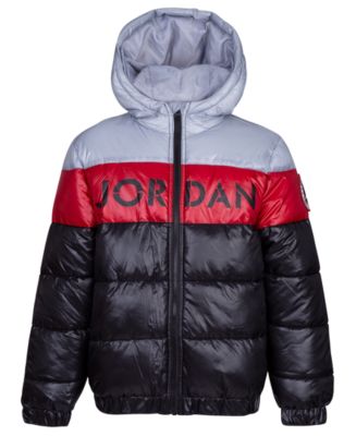 Jordan Big Boys Colorblocked Puffer Jacket - Macy's