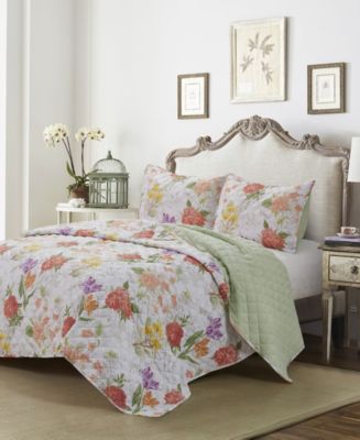 Peony 3-Piece Full/Queen Quilt Set - Macy's