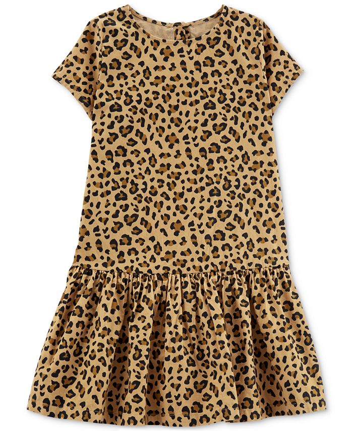 Carter's Little & Big Girls Cheetah-Print Cotton Corduroy Dress - Macy's