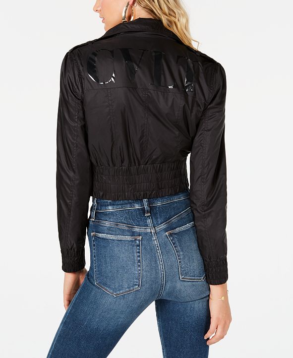 TENZ CVLT Satin Cropped Bomber Jacket & Reviews - Jackets & Vests ...