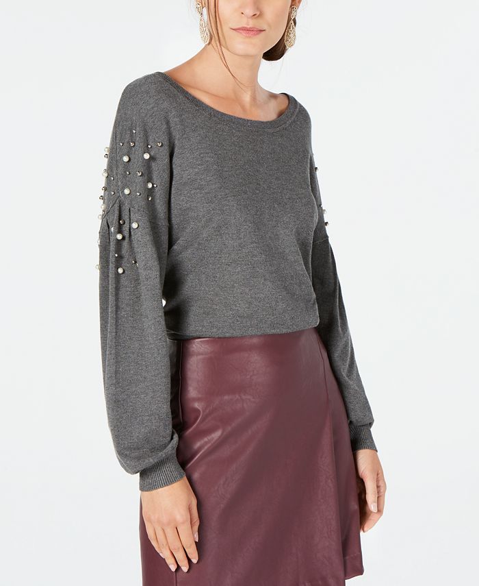 INC International Concepts I.N.C. Petite Embellished Balloon-Sleeve ...