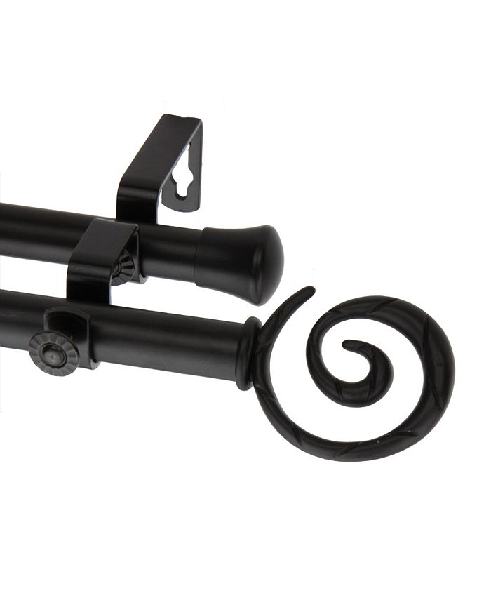 Rod Desyne Spiral Double Curtain Rod 13/16 inch dia 120-170 inch - Macy's