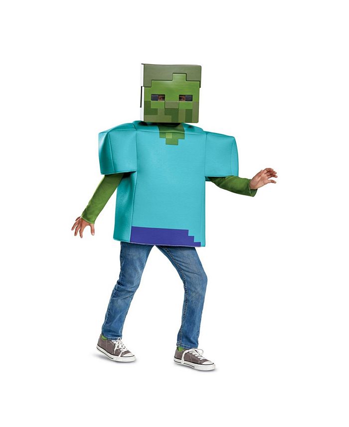 BuySeasons Minecraft Zombie Classic Little and Big Boys Costume - Macy's