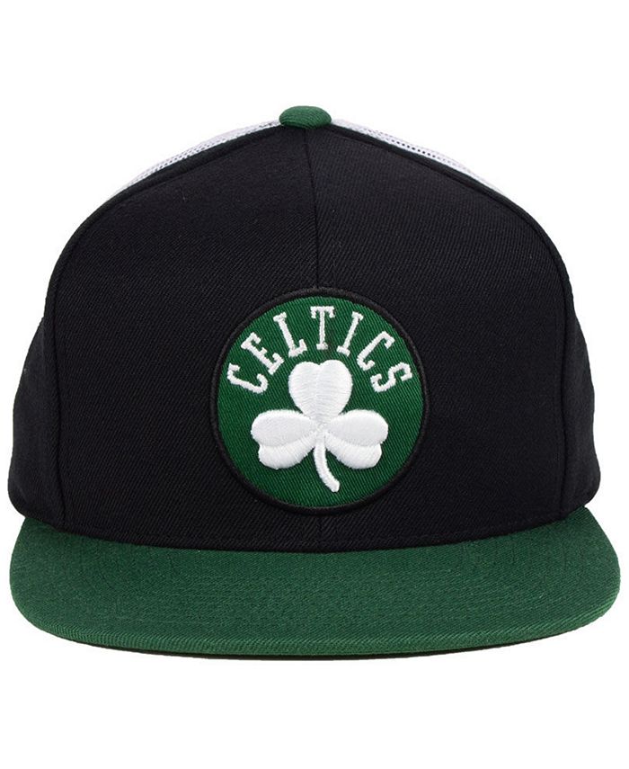 Mitchell & Ness Boston Celtics Curved Mesh Snapback - Macy's
