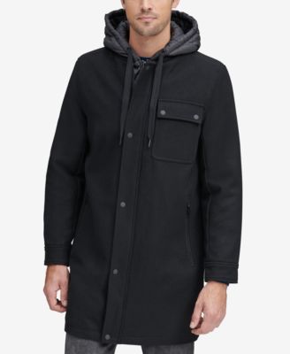 Marc New York Men's Baseball Coat with Removable Hood - Macy's
