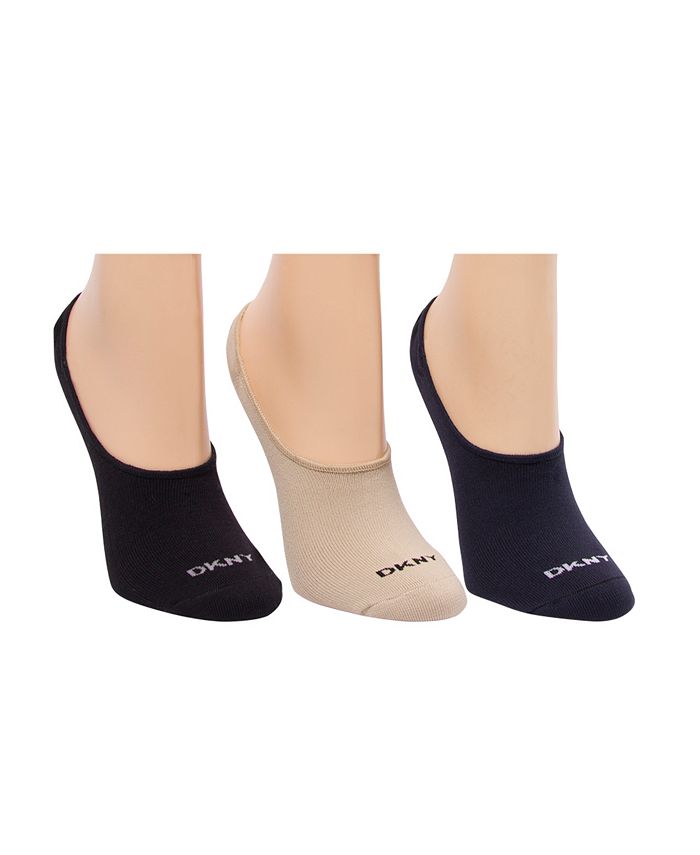 DKNY Microfiber Liner Socks 3 pk - Macy's