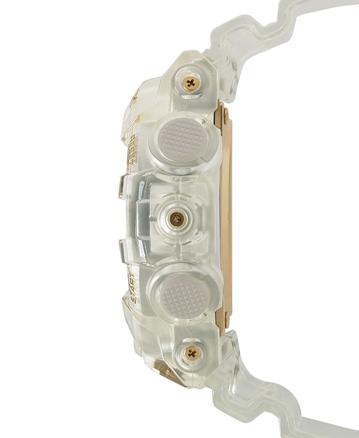 G-Shock Men's Analog-Digital White Clear Resin Strap Watch 145mm x ...
