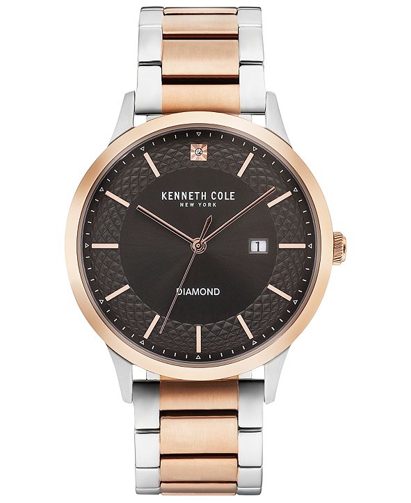 Kenneth Cole New York Men's Two-Tone Stainless Steel Bracelet Watch ...