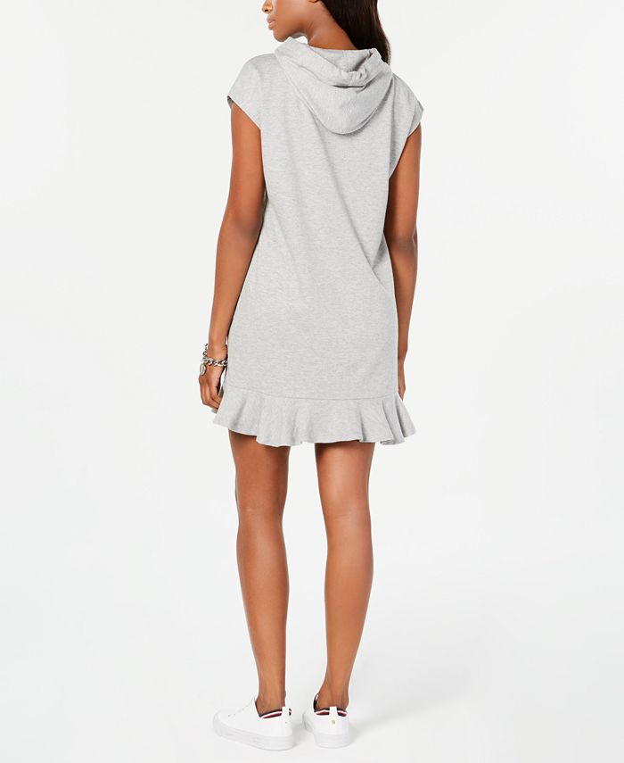 Tommy Hilfiger Ruffle-Hem Hoodie Sweatshirt Dress, Created for Macy's ...