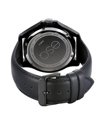 ESQ Men's Black IP Stainless Steel Watch with Black Dial and Date ...