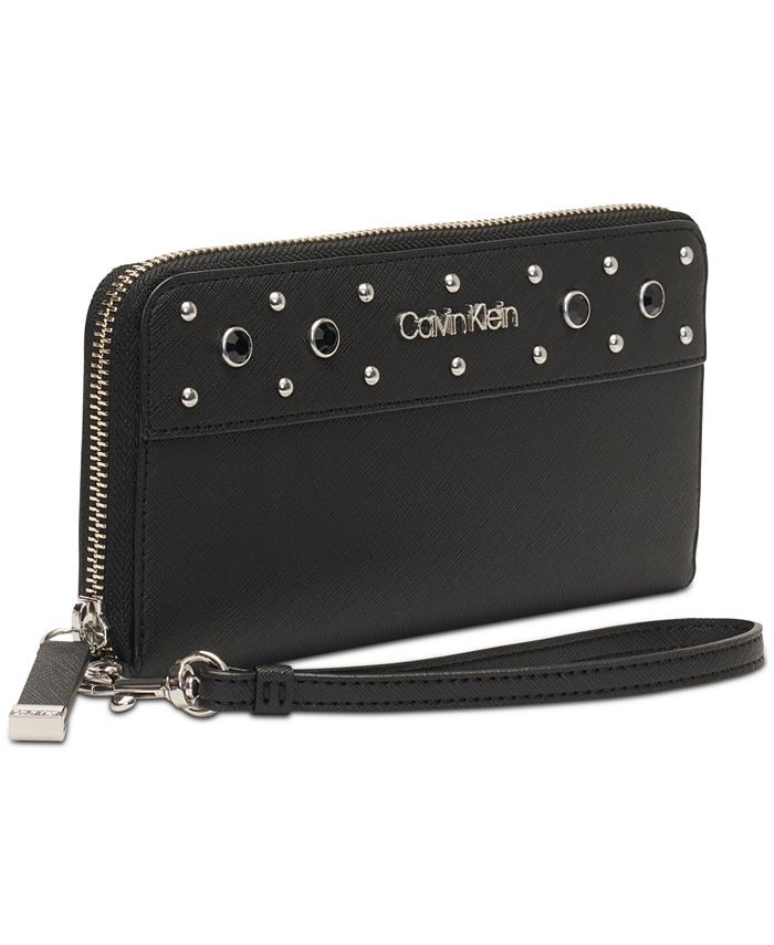 Calvin Klein Saffiano Leather Wallet - Macy's
