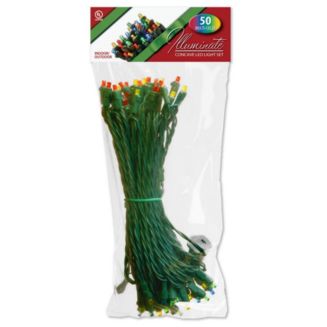 National Tree Company 50 Concave LED Bulb Light String Set, Multicolor ...