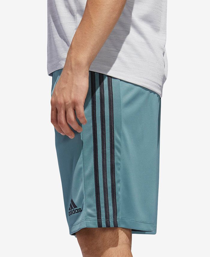 adidas Men's ClimaLite® Three-Stripe 10" Shorts - Macy's