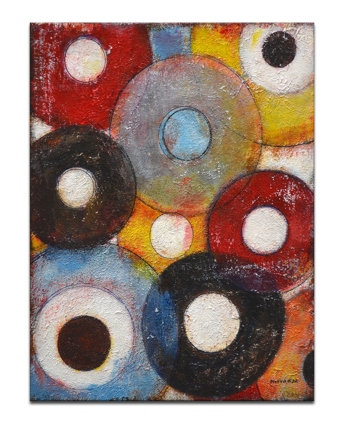 Click here for Ready2HangArt  Color Wheels Ii Colorful Abstract C... prices