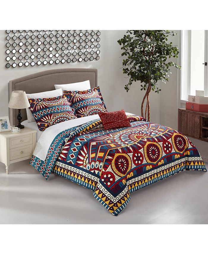 Chic Home Zaiden 4 Pc King Duvet Cover Set - Macy's