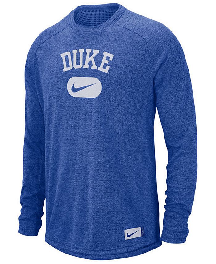 Nike Men's Duke Blue Devils Stadium Long Sleeve T-Shirt - Macy's