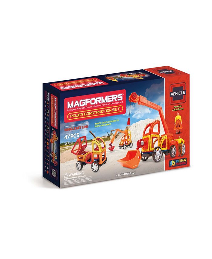 Magformers Power Construction 47 Piece Magnetic Construction Set - Macy's