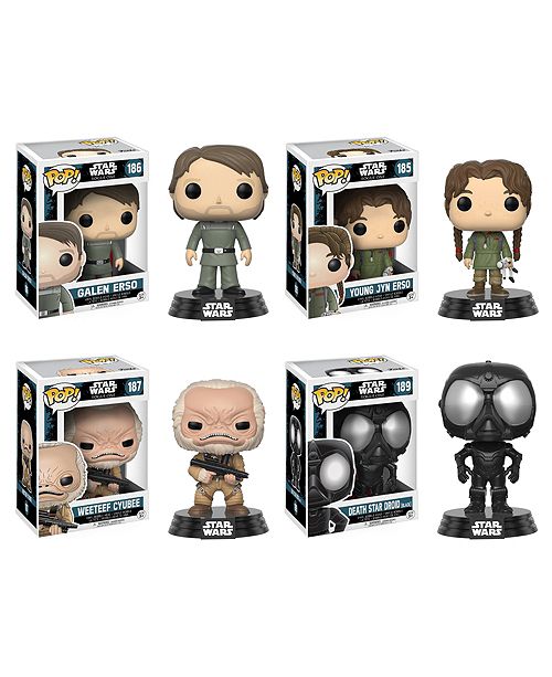 Funko Pop Star Wars Rouge One W2 Collectors Set, Galen Erso, Young Jyn ...