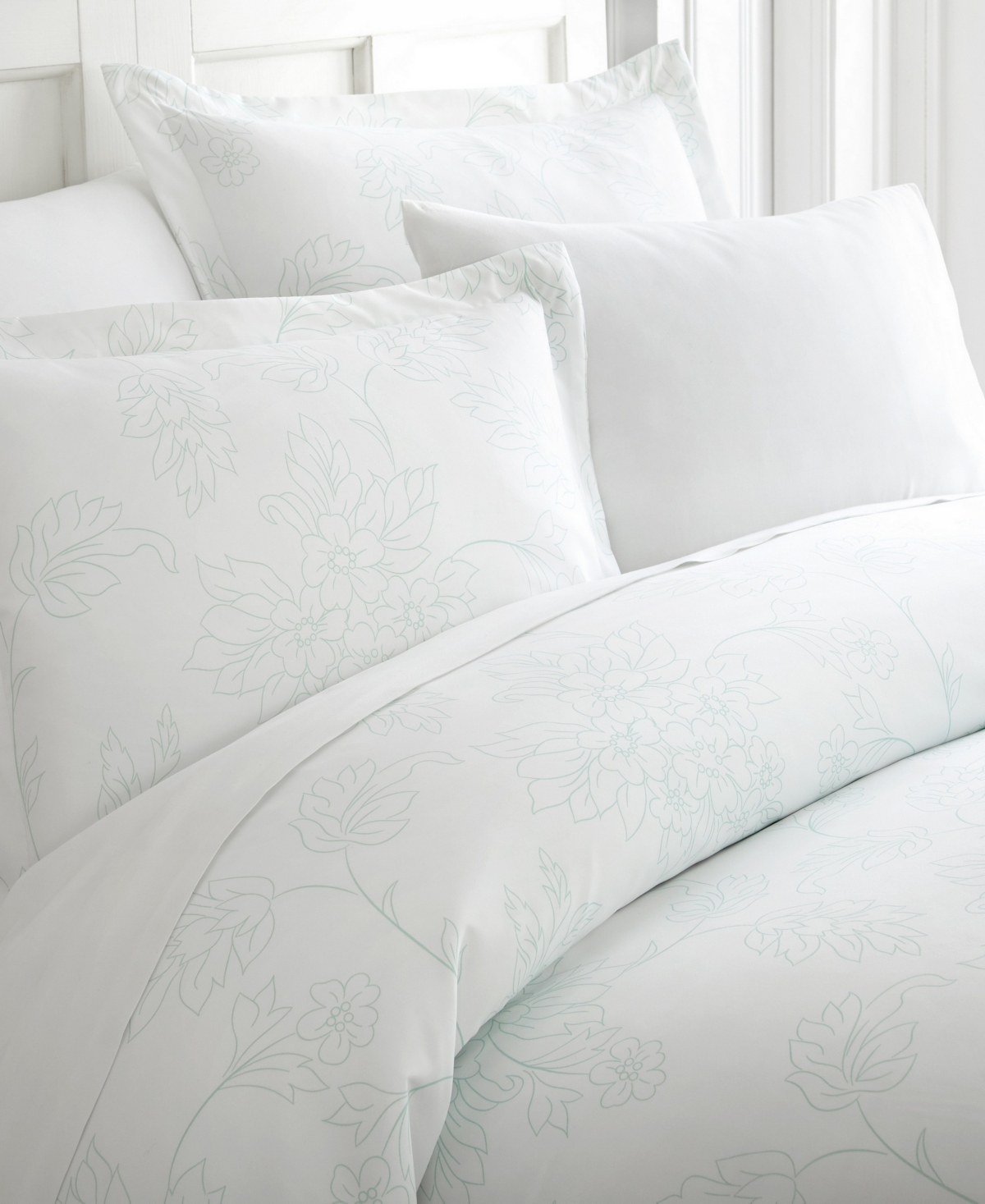 ienjoy Home Elegant Designs Patterned Duvet Cover Set  King/California King - Aqua Vines