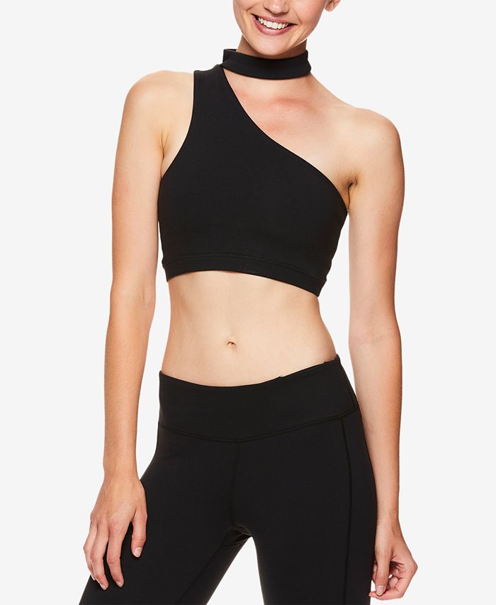 Gaiam X Jessica Biel Hudson Asymmetrical Low-Impact Sports Bra - Macy's