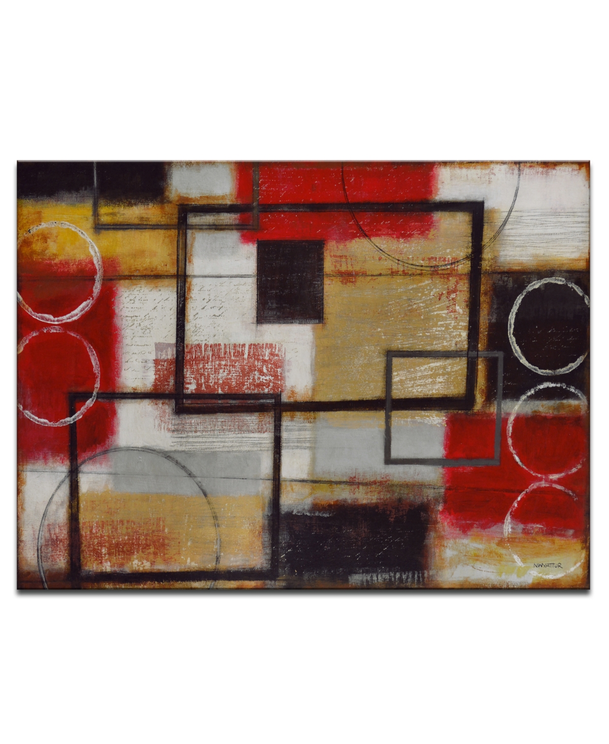 Click here for Ready2HangArt Excite Red Abstract Canvas Wall Art... prices