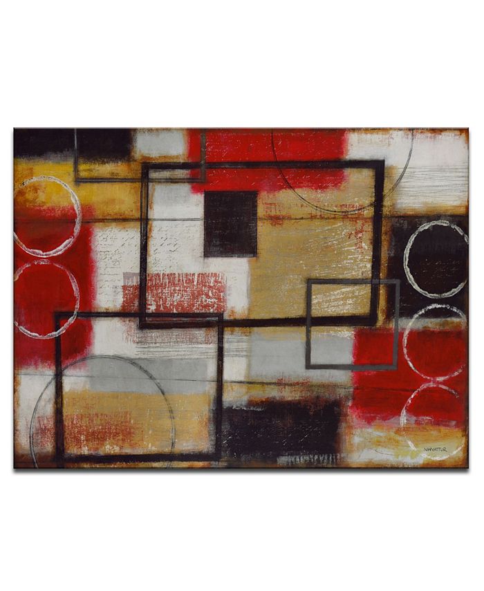 Ready2HangArt Excite Red Abstract Canvas Wall Art, 20x30" - Macy's