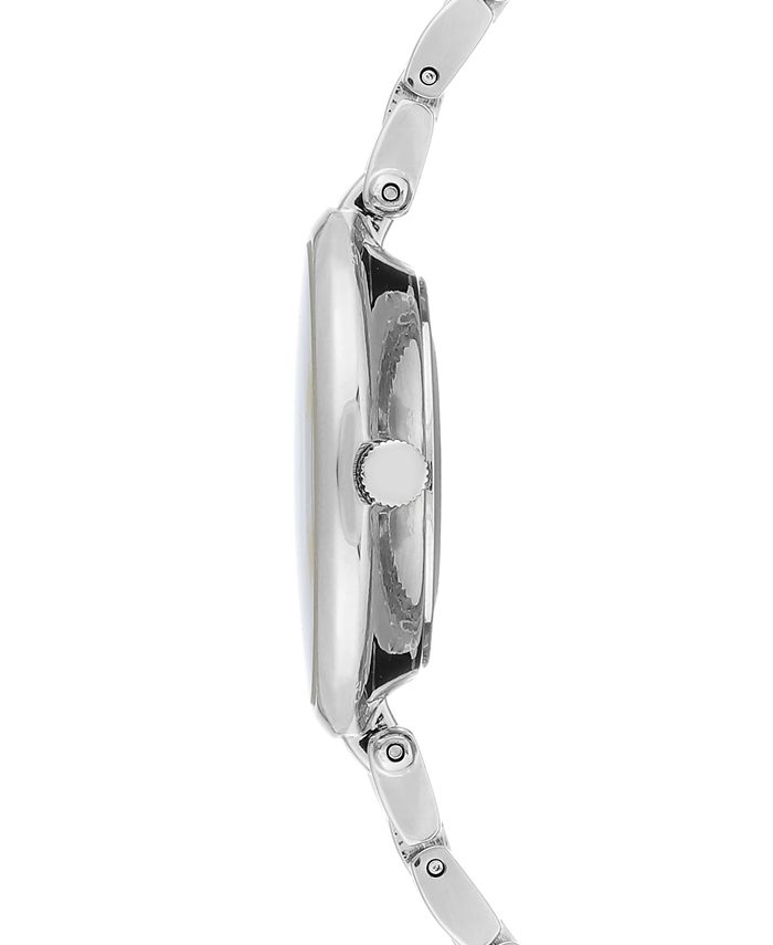Anne Klein Women's Silver-Tone Bracelet Watch 32mm - Macy's