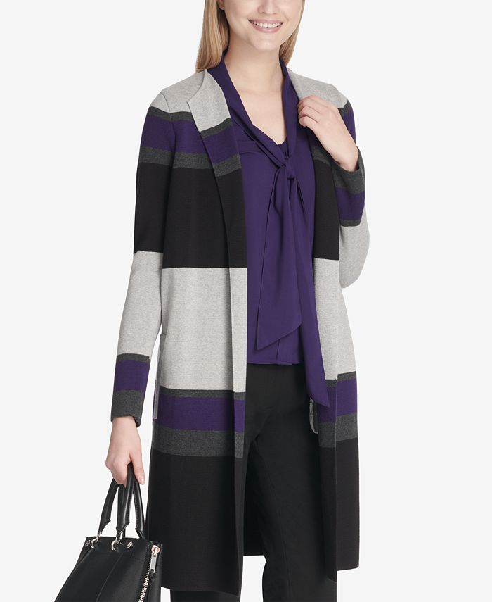 Calvin Klein Colorblocked Sweater Topper - Macy's