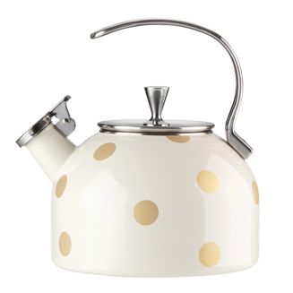 kate spade new york Deco Dot Gold Tea Kettle - Macy's