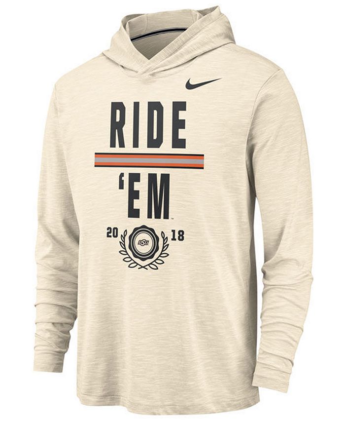 Nike Men's Oklahoma State Cowboys Rivalry Long Sleeve Hooded T-Shirt ...