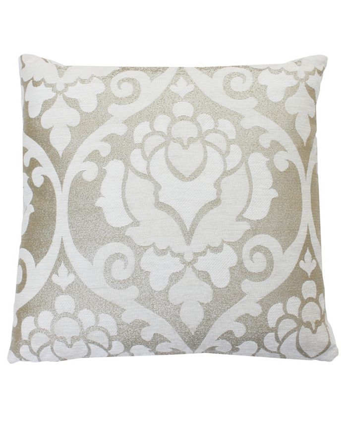 THRO Grace Metallic Damask Pillow - Macy's