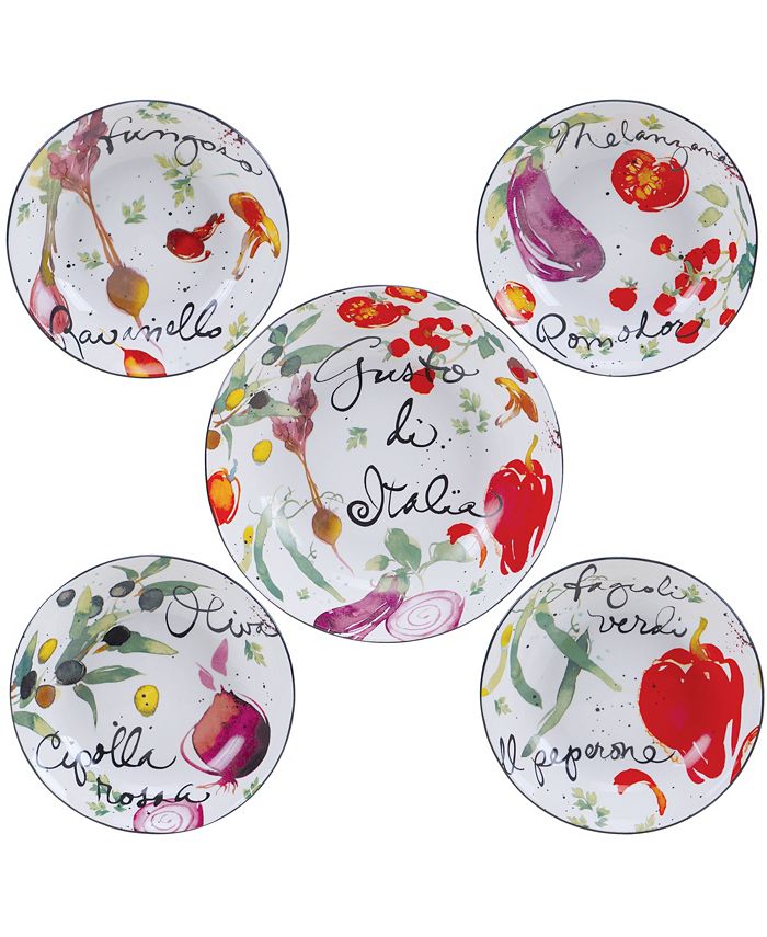 Certified International Melanzana 5-Pc. Pasta Sets - Macy's